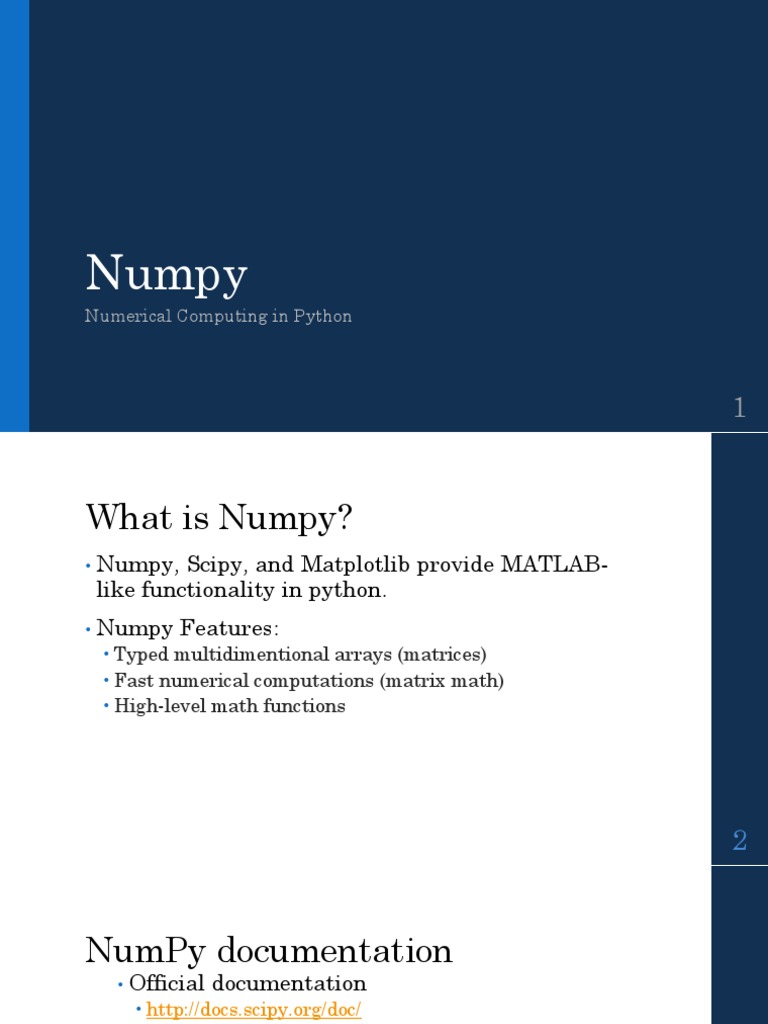 Numpy Pdf Matrix Mathematics Computer Science 0346