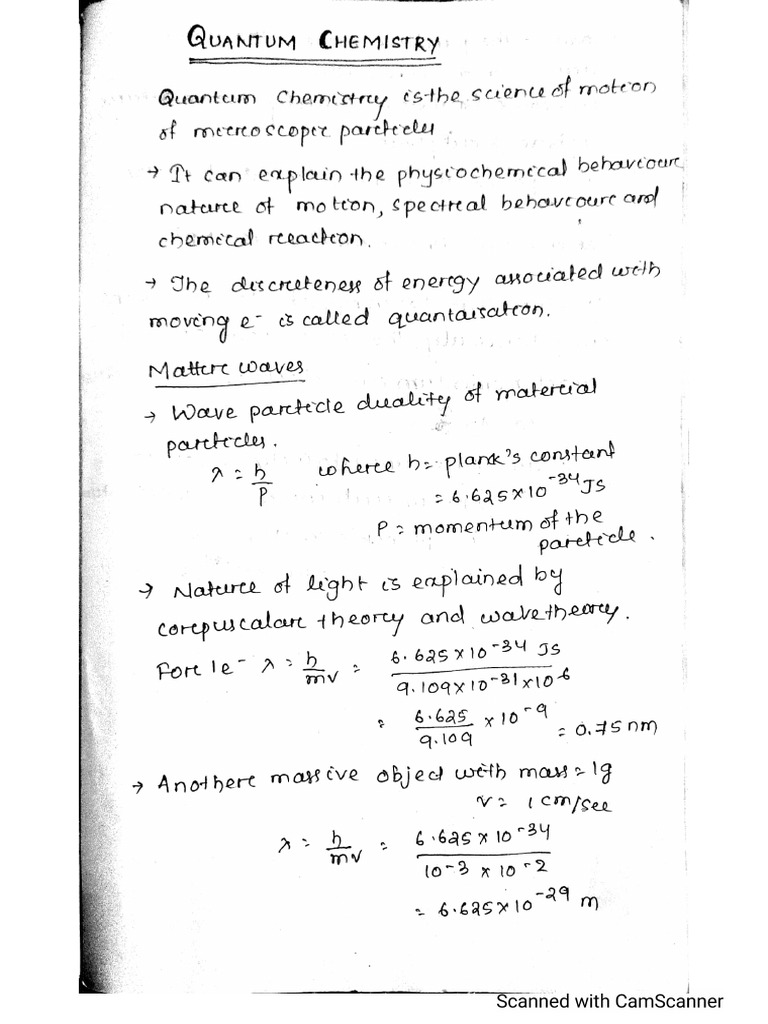 Quantum Chemistry | PDF