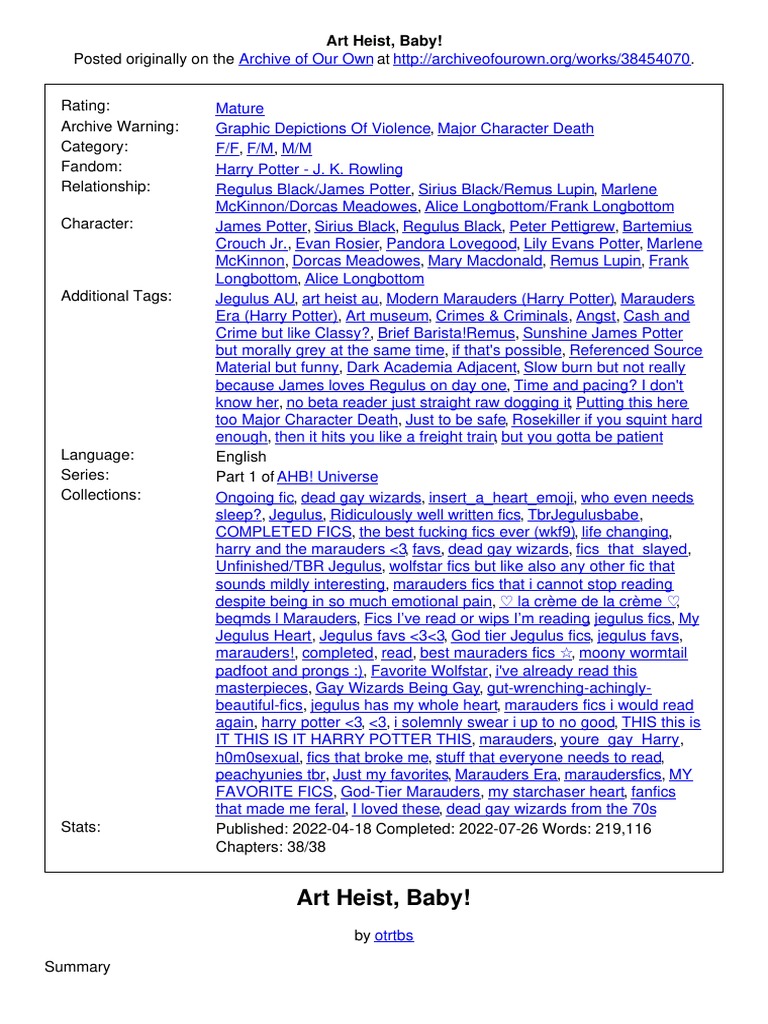 Art Heist Baby | PDF