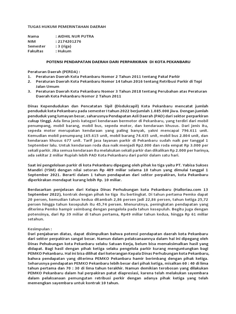 Tugas Hukum Pemerintahan Daerah | PDF