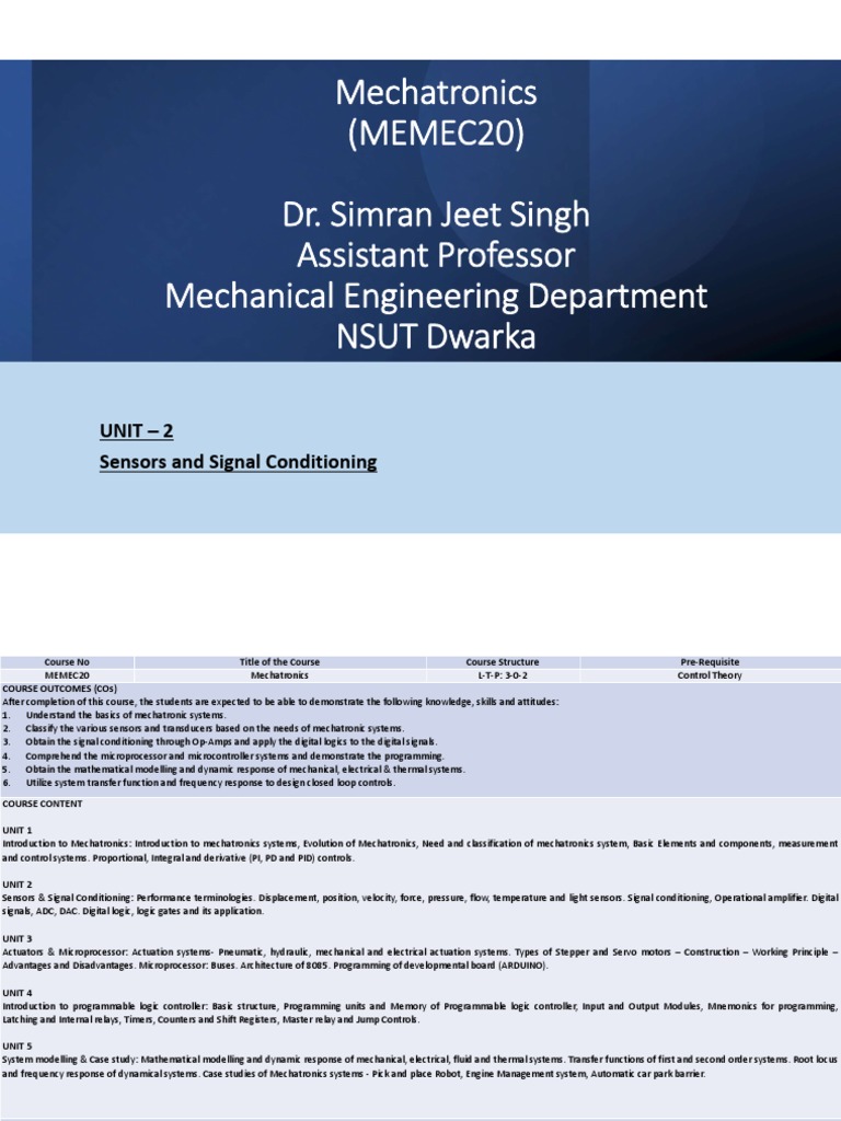 2mechatronics Unit Ii Part 1 Pdf 