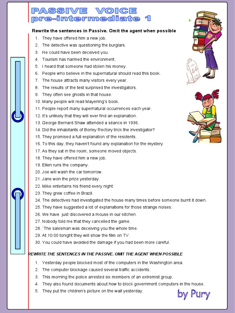 Passive Voice Preintermediate 1 Grammar Drills Grammar Guides - 86476 | PDF