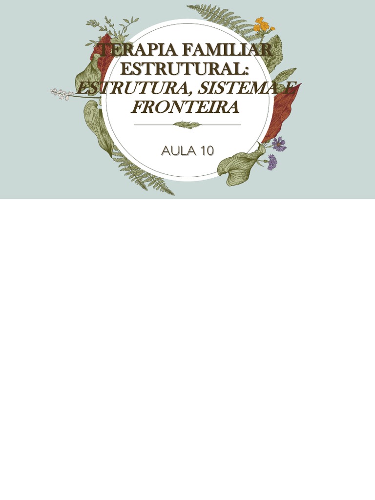 AULA 10 - Terapia Familiar Estrutural | PDF | Autoajuda