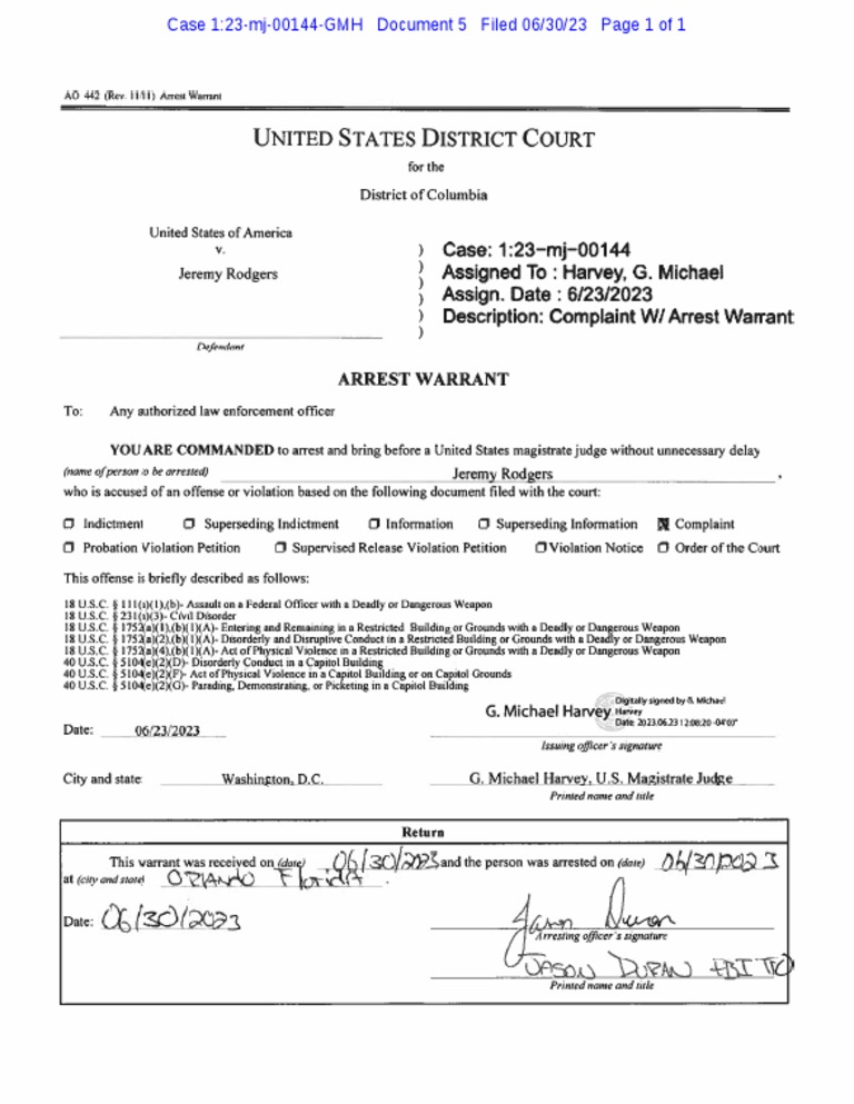Arrest Warrant | PDF