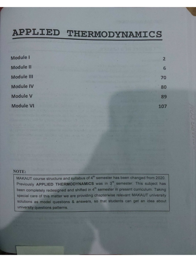 Applied Thermodynamics Organizer (4th Semester (1) | PDF
