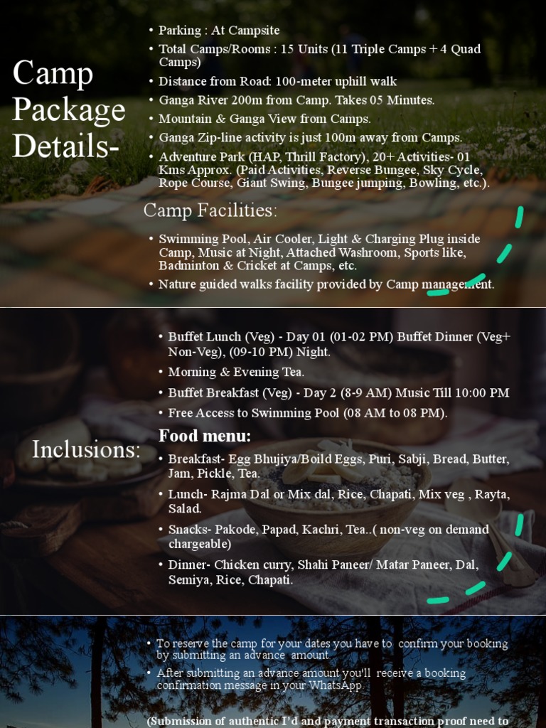 Camp Brochure | PDF | Lunch | Insurance