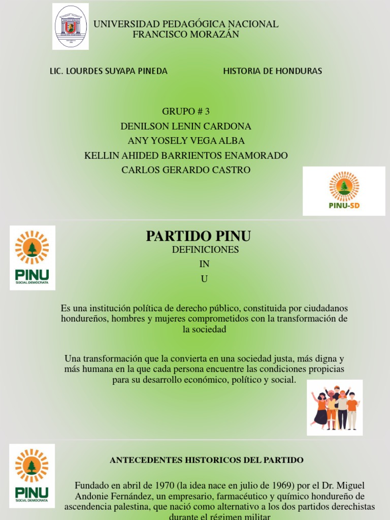 Historia del Partido PINU en Honduras | PDF | Ciencias sociales