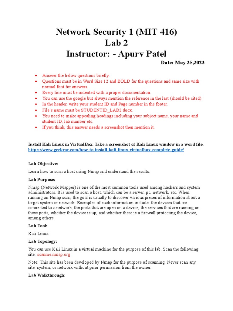Lab 2 | PDF | Computer Network | Computer Architecture