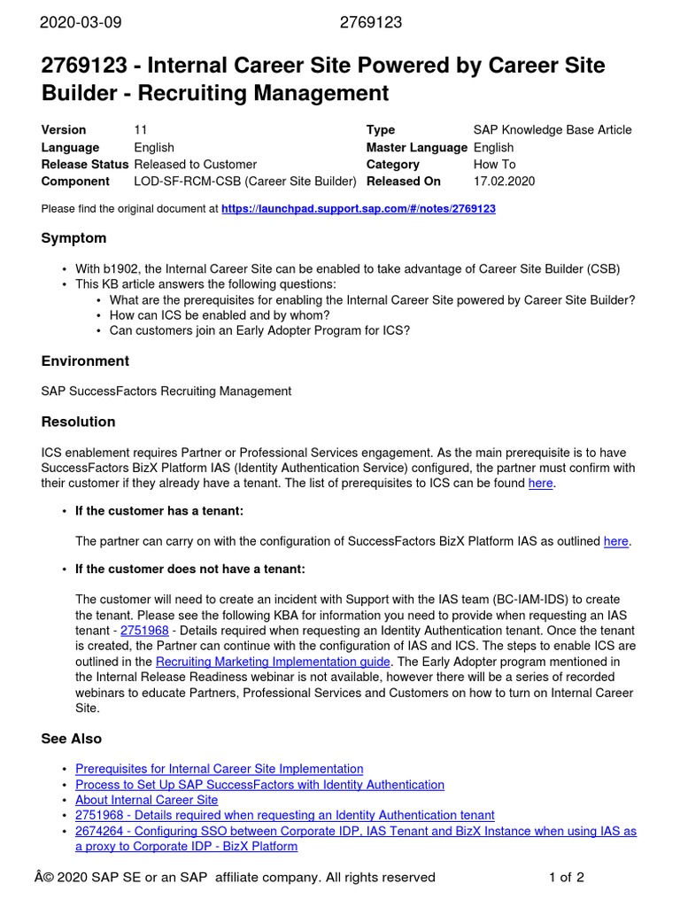 Internal Career Site Powered by Career Site Builder - Recruiting ...