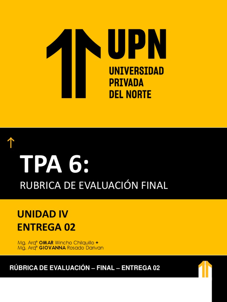Tpa 6 - Semana 16 - Rubrica Final - Entrega 02 | PDF