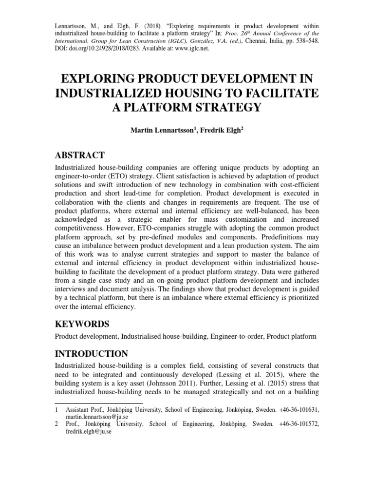 Lennartsson and Elgh 2018 - Exploring Product Development in ... Lennartsson and Elgh 2018 - Exploring Product Development in ...