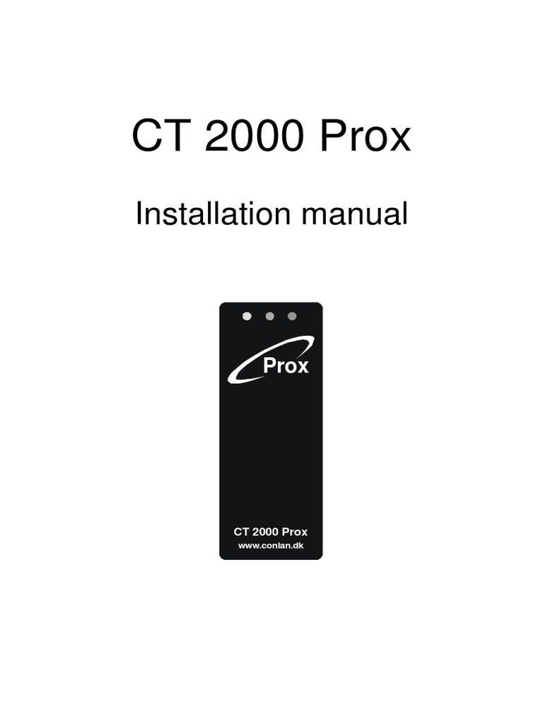 PR2000 Instal - Manual | PDF | Power Supply | Switch