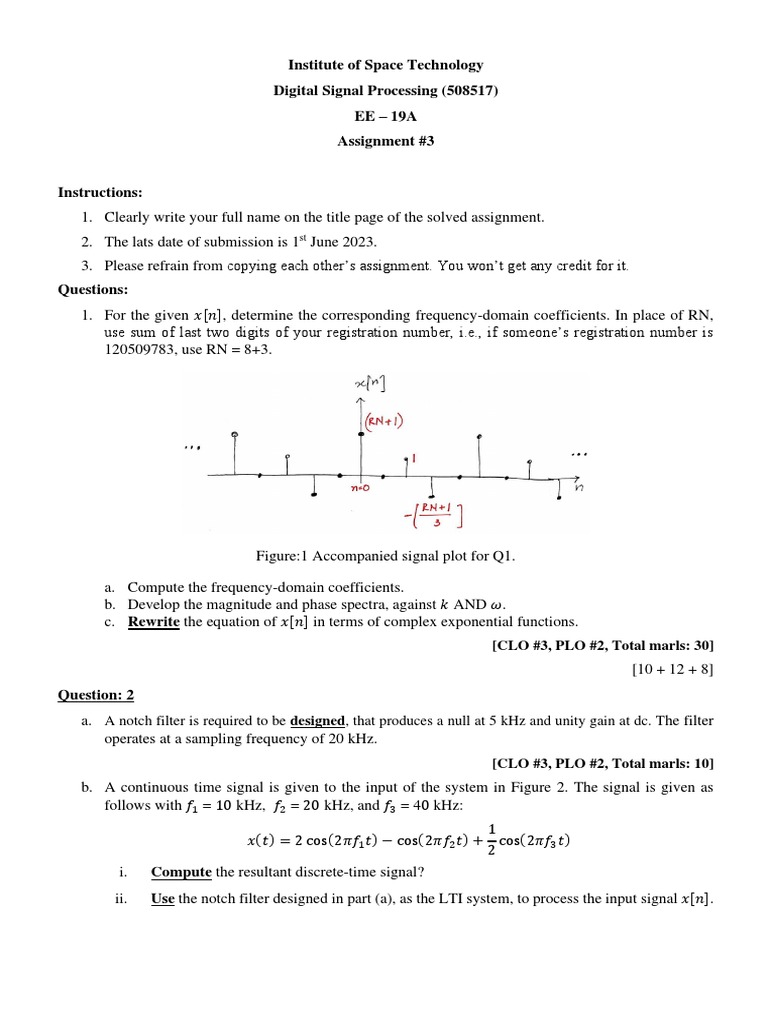 DSP Sp23 Assign3 | PDF
