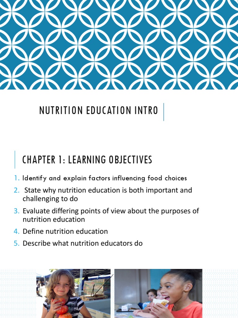 Unit 1- Nutrition Education Intro | PDF | Behavior | Foods
