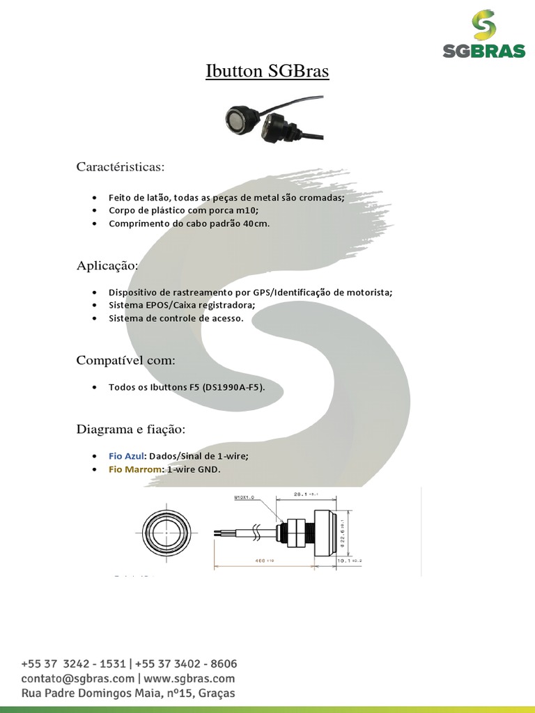 Datasheet Ibutton | PDF | Computadores | Tecnologia e Engenharia
