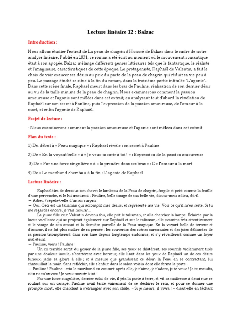 Lecture Linéaire 12 BA | PDF