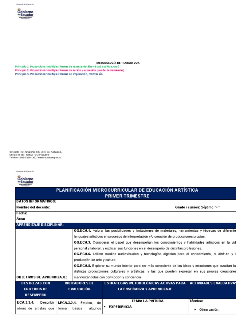 7mo - Eca - 1er - Trimestre | PDF | Aprendizaje | Evaluación