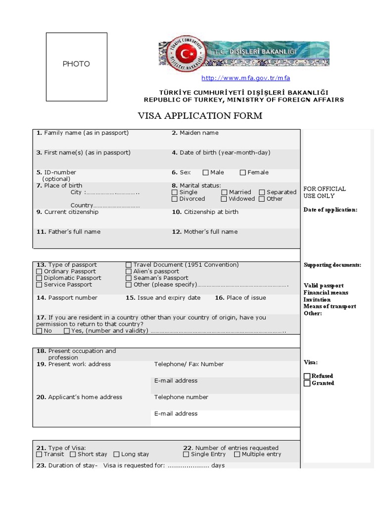 Visa Form | PDF | Travel Visa | Passport