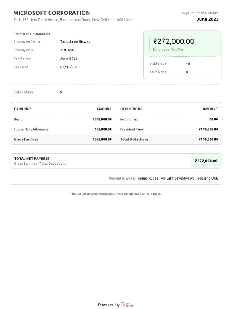 Payslip SDE-6902 Jul 2023 6627469688371108306 1688020282295 | PDF ...