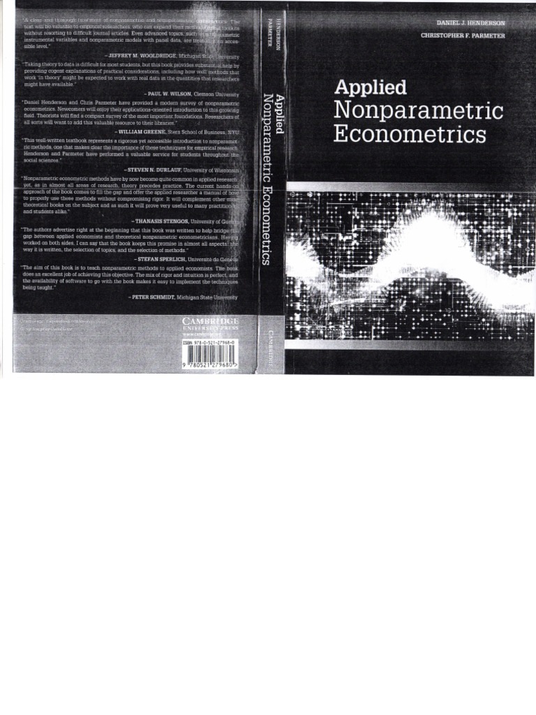Applied Nonparametric Econometrics | Download Free PDF | Bootstrapping ... Applied Nonparametric Econometrics | Download Free PDF | Bootstrapping ...