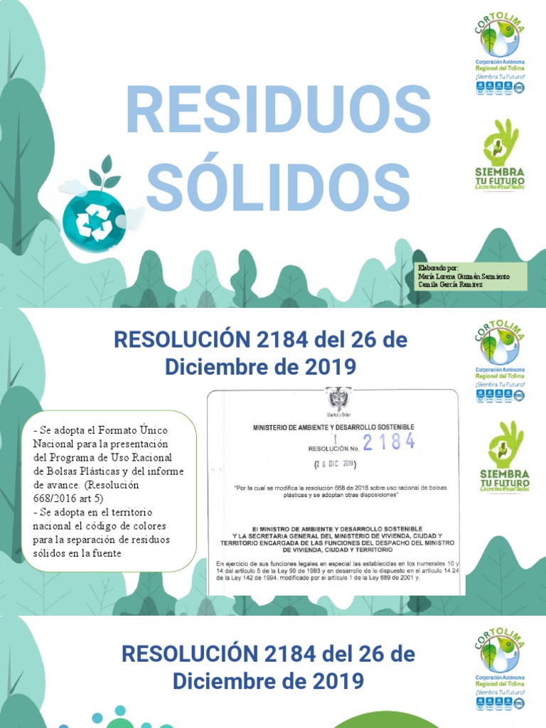 Código Colores Residuos Sólidos 2021 | PDF | Residuos | Reciclaje