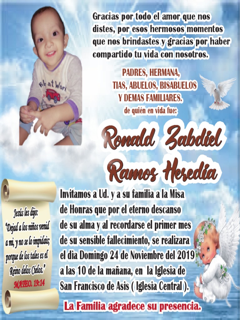 Tarjeta de Invitacion A Misa de Maria | PDF