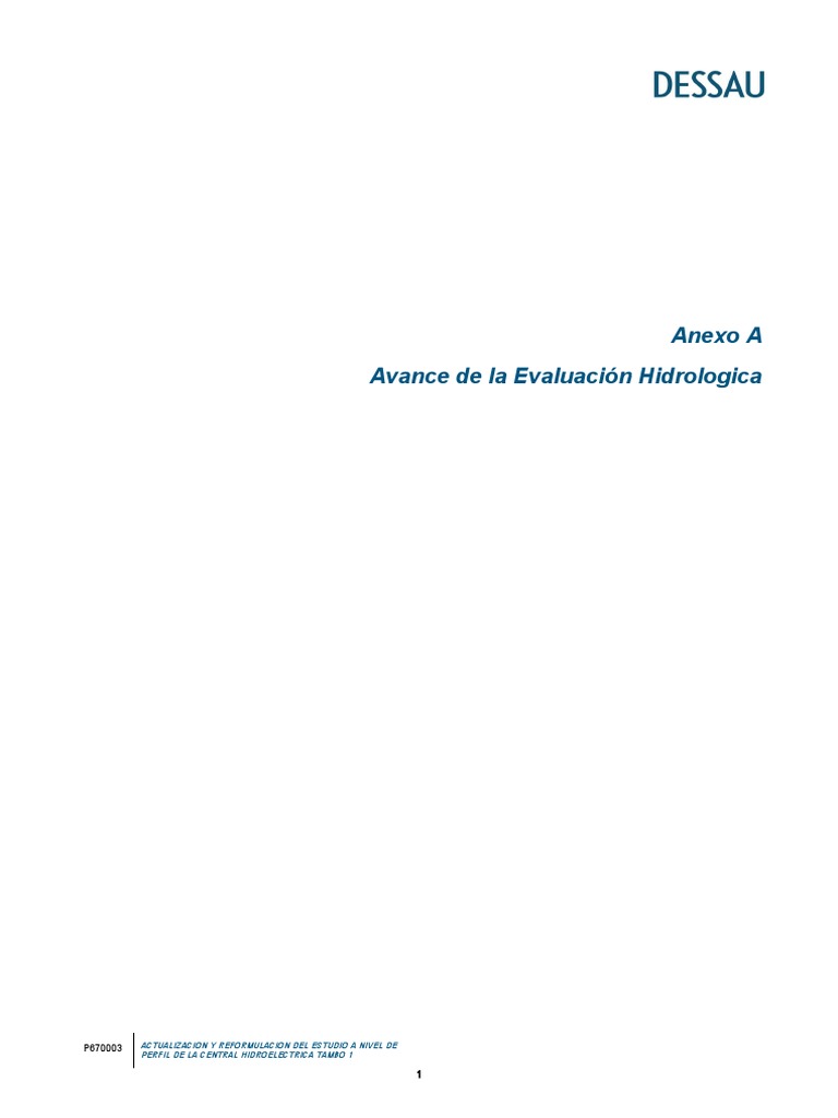 Evaluación Hidrológica Río Tambo | PDF | Cuenca de drenaje | Río
