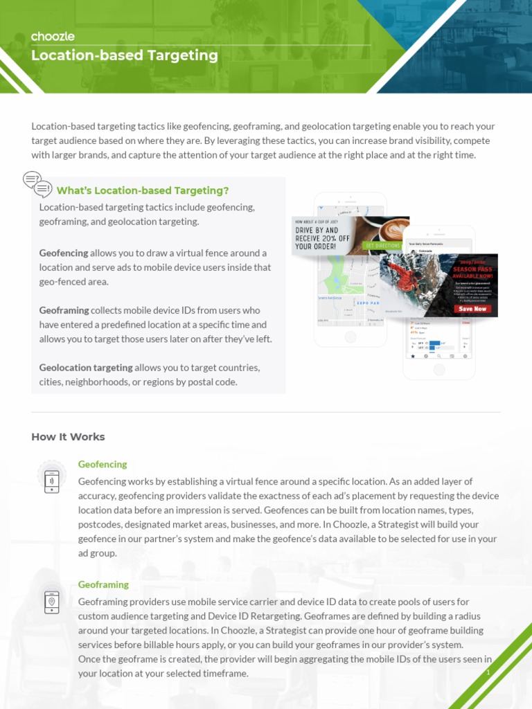 CHOOZLE - Location-Based Targeting Overview 2022 | PDF | Location Based Service | Computing