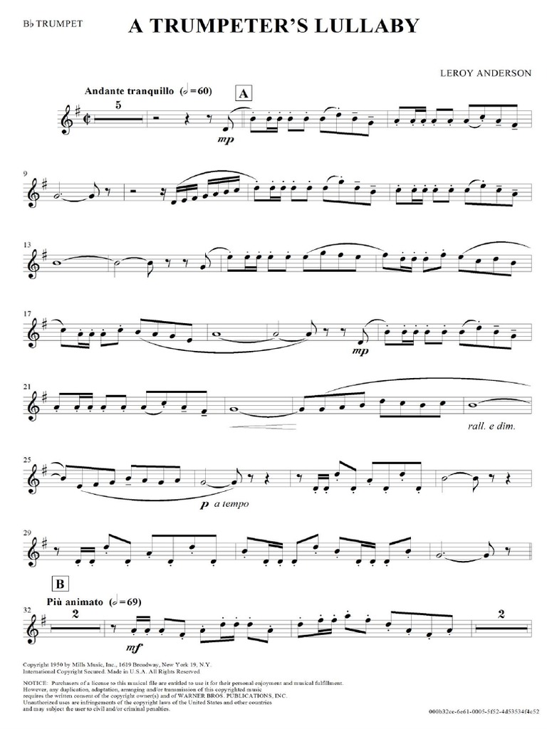 Trumpeters Lullaby Solo | PDF