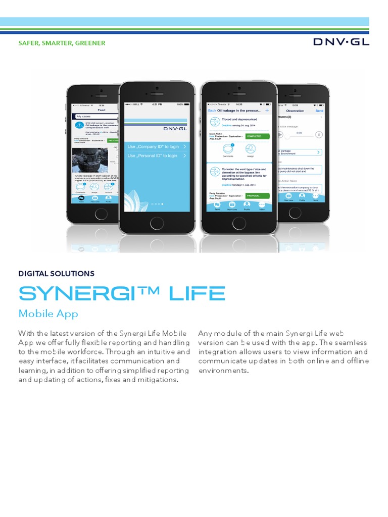 Synergi Life Mobile App Flier | PDF | Computers | Technology & Engineering