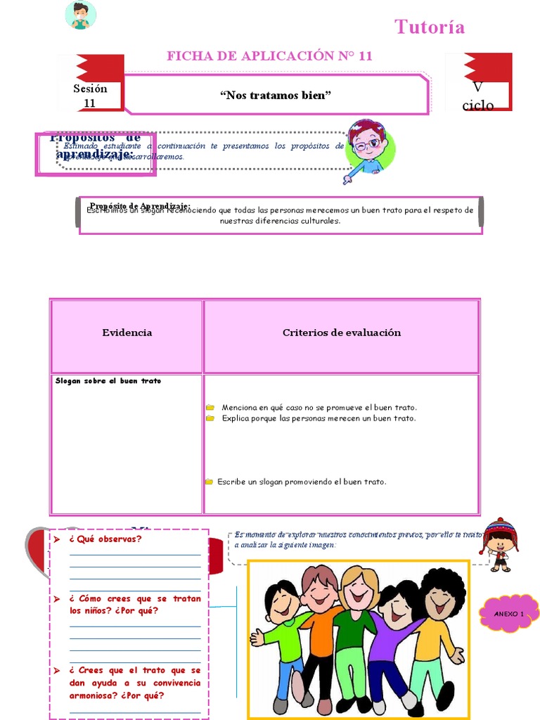 11° - Ficha - de - Aplicación-Sesión-11-Sem.2-Exp.4-Tutoria Ok | PDF