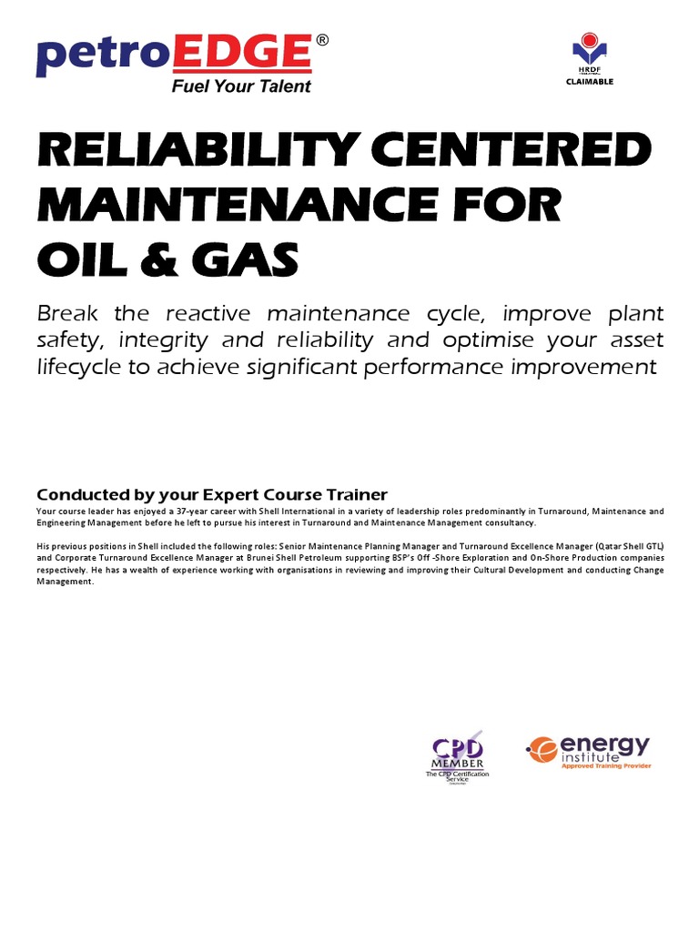 Reliability Centred Maintenance | PDF | Reliability Engineering | Risk