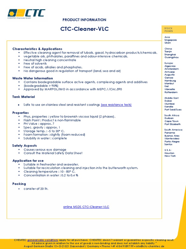 Product Information CTC-Cleaner-VLC English | PDF | Water | Ph
