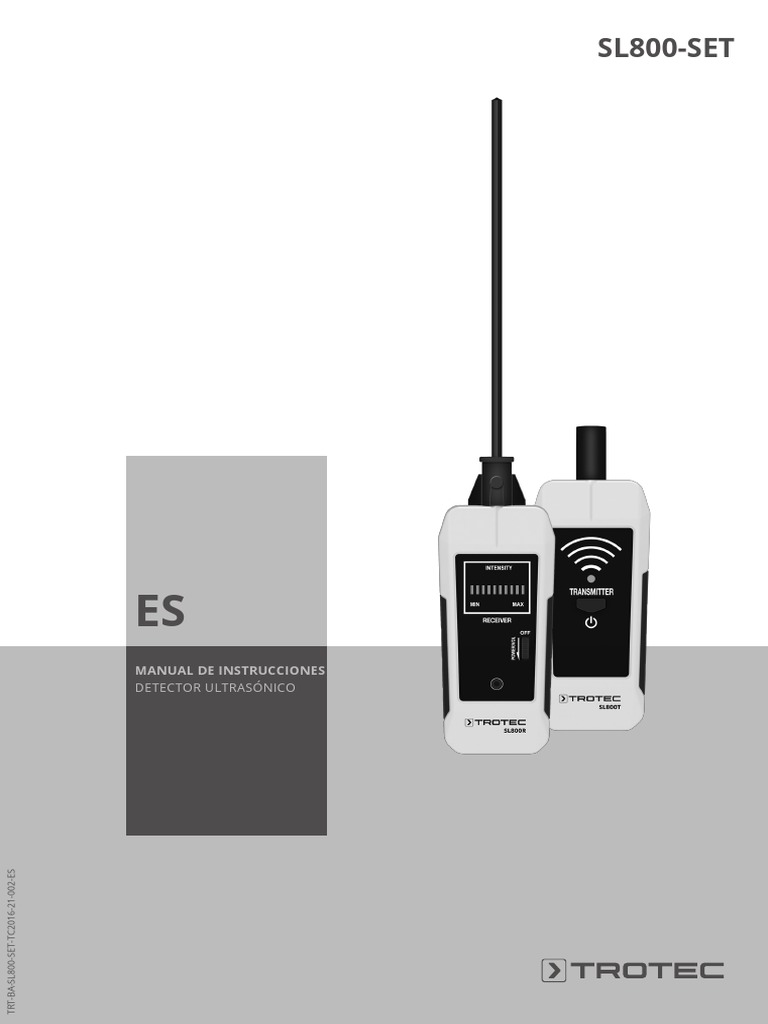 Manual del Detector Ultrasónico SL800-SET | PDF | Tecnología