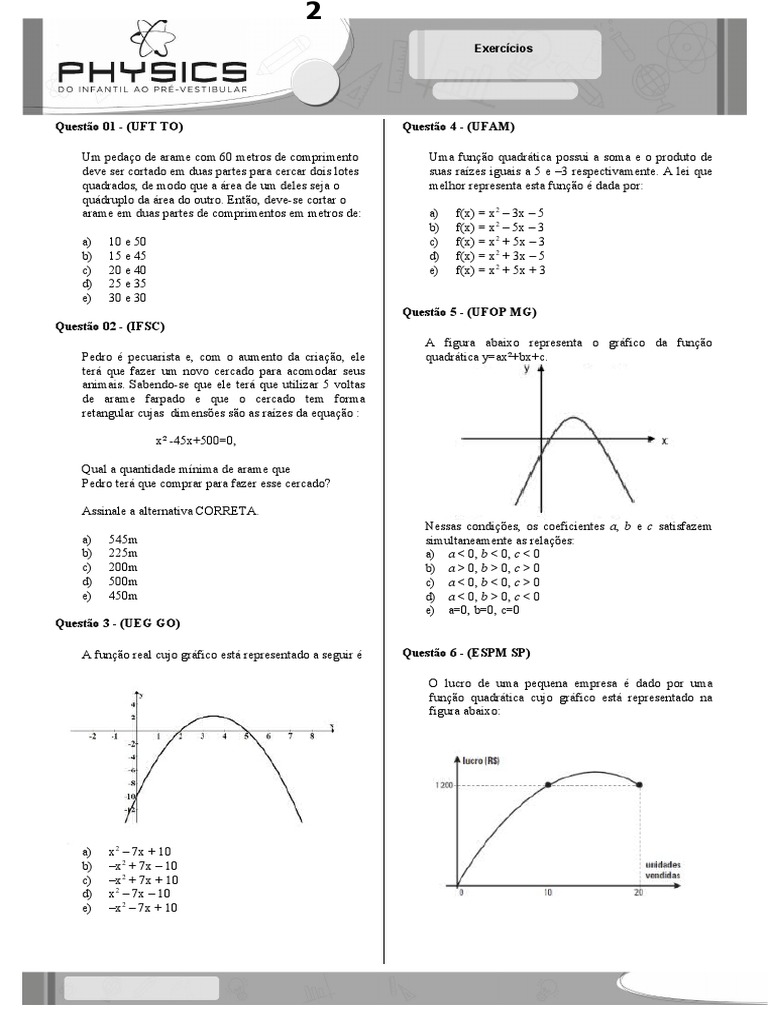 Função Do 2 Grau | PDF | Matemática