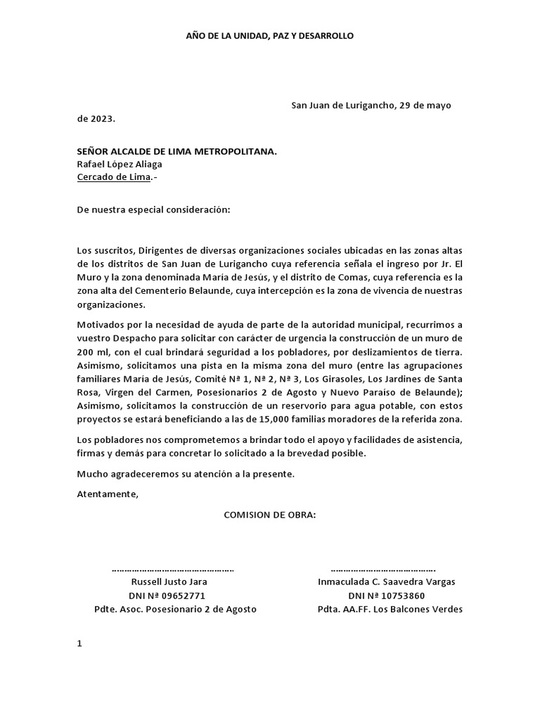 Alcalde Lima | PDF