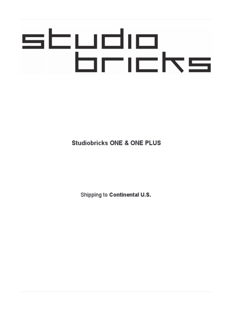 STUDIOBRICKS QUOTE ONE ONE PLUS Automized Quote10 | PDF | Manufactured Goods | Sound