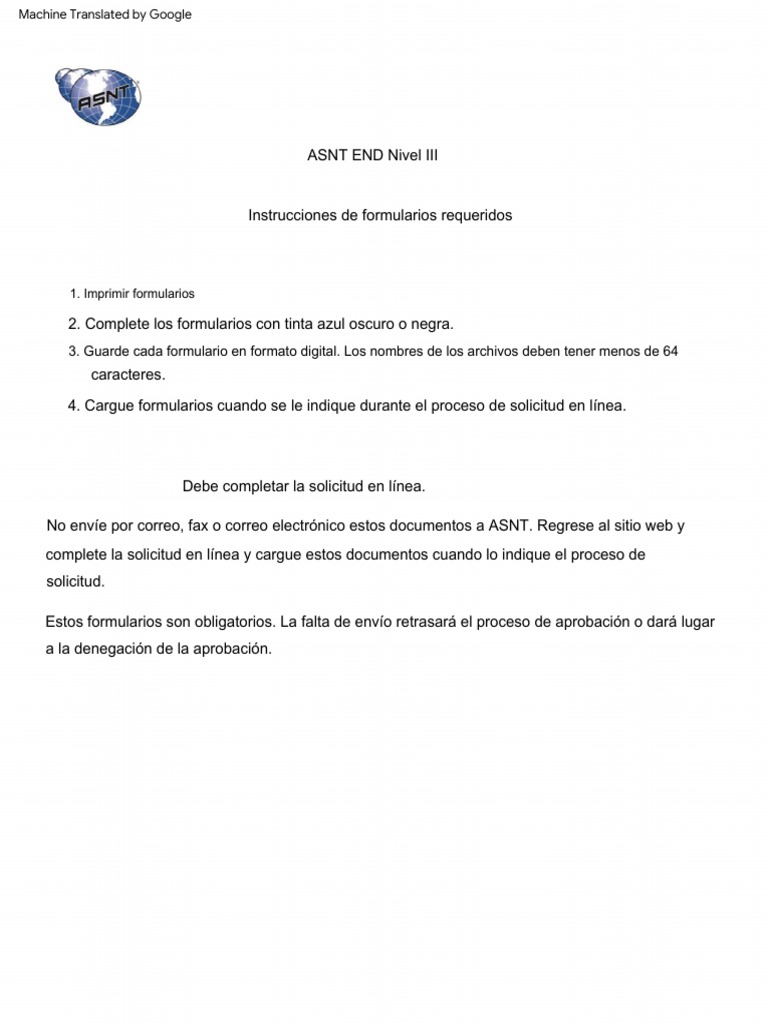 ASNT L3 - Required Forms | PDF | Gestión de recursos humanos