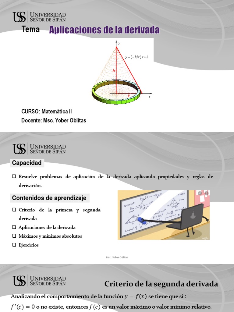 Clase 07 - Aplicaciones de La Derivada | PDF | Derivado | Máximos y mínimos