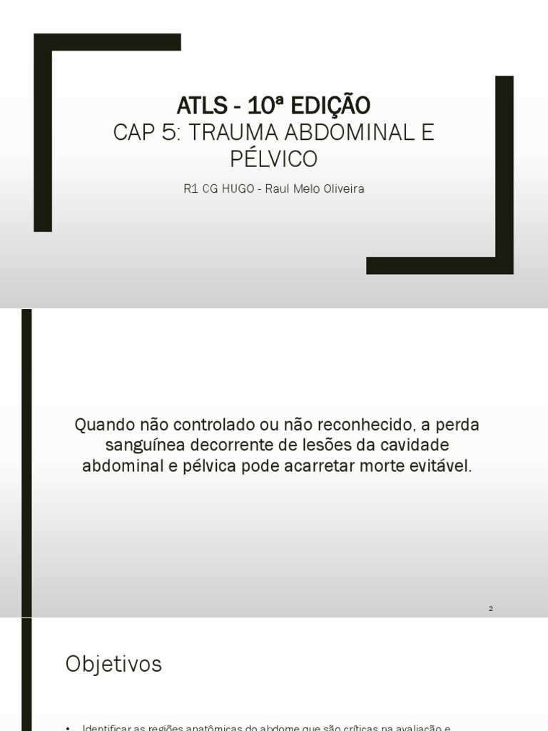 ATLS 5 Abdominal | Download grátis PDF | Pélvis | Anatomia