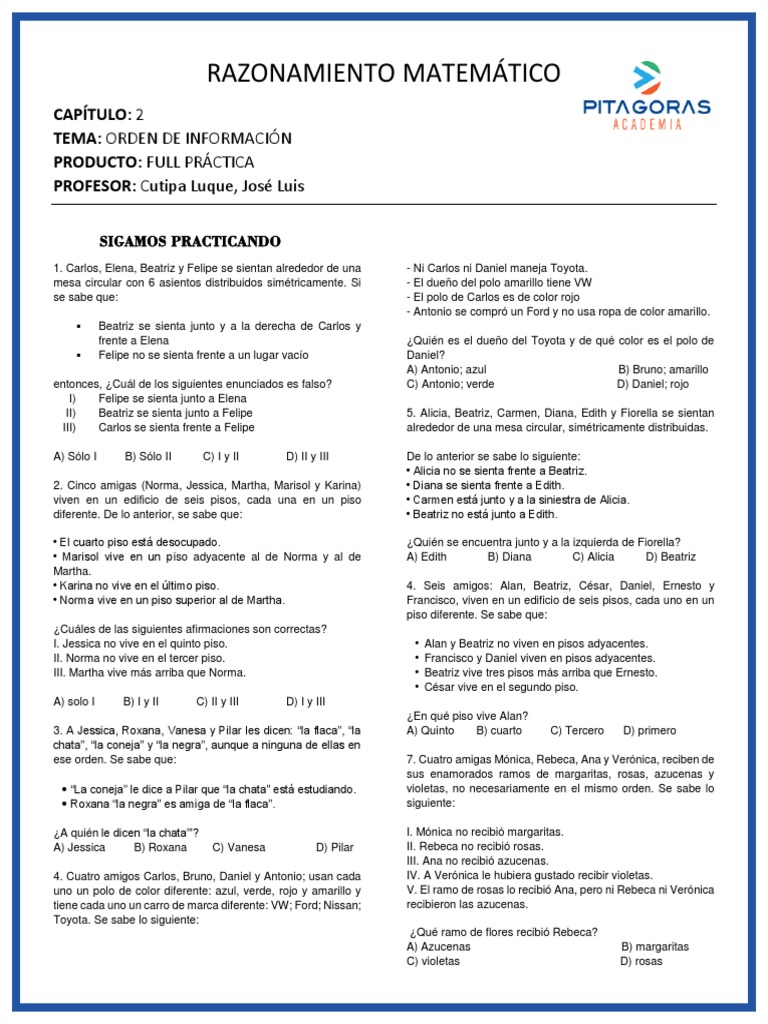 FP02 - Orden de Información | PDF