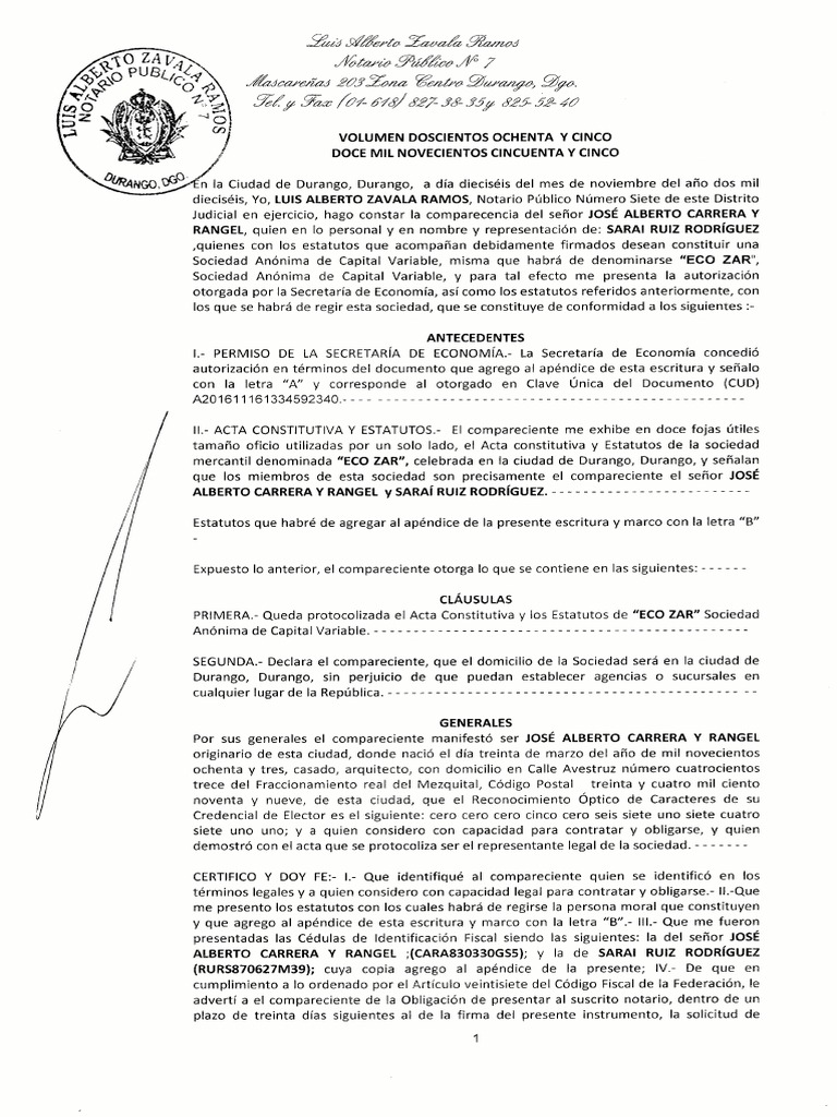 F07 Poder Notarial | PDF
