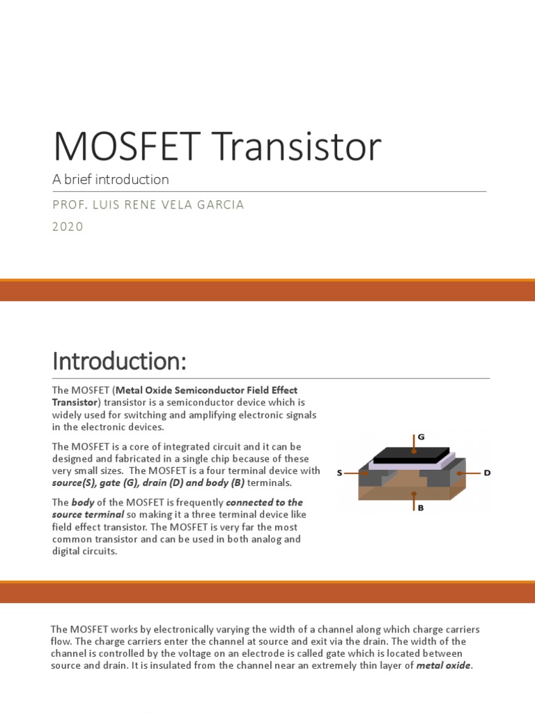 04 Transistor MOSFET | PDF | Field Effect Transistor | Mosfet