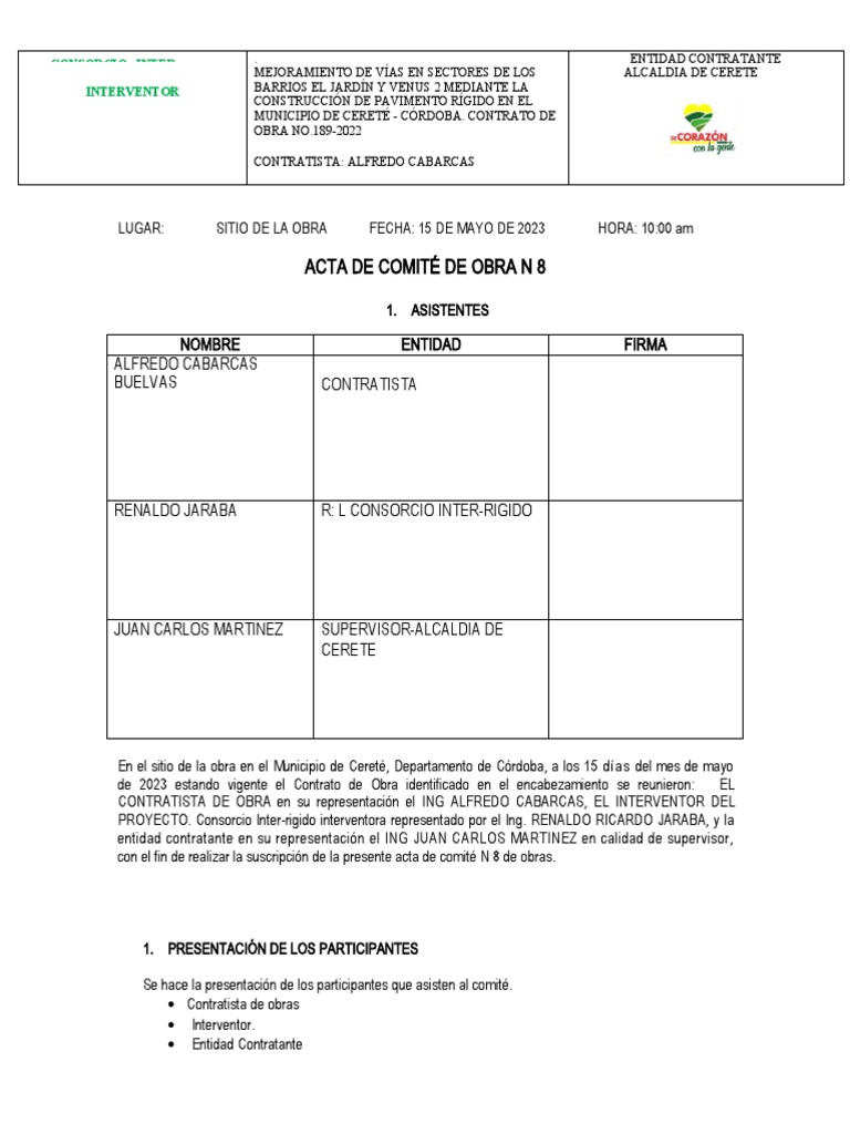 Acta de Comite | PDF