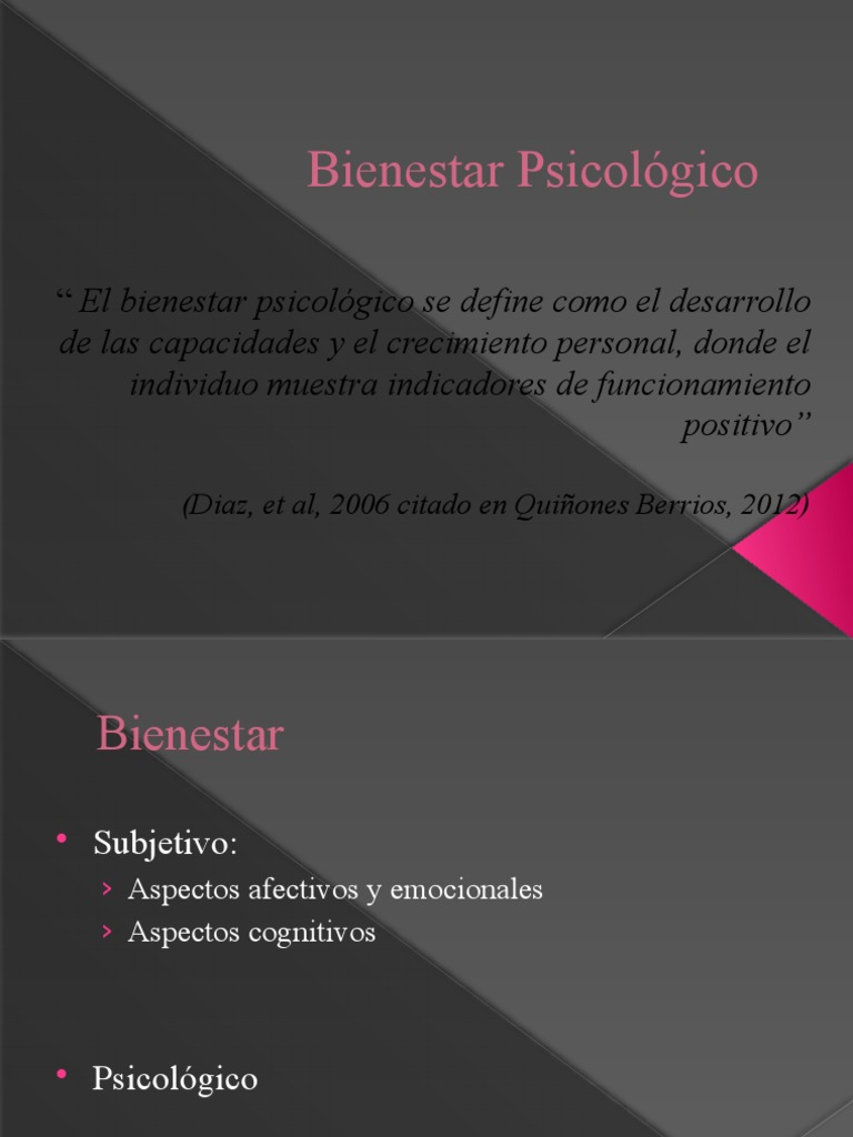 Bienestar Psicológico-Modelo Ryff | PDF