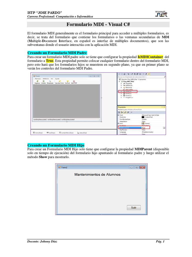 Creando Aplicaciones MDI - VStudio | PDF