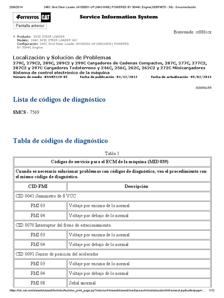 Lista de Códigos de Diagnóstico | PDF | Electrónica | Ingenieria Eléctrica