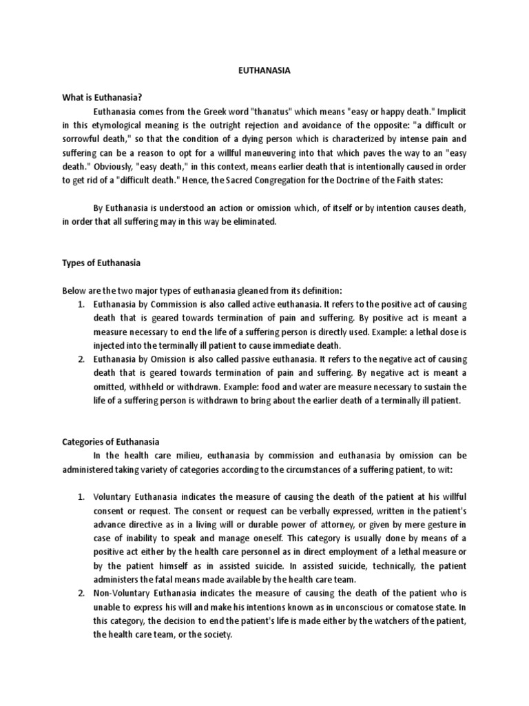 Euthanasia | PDF
