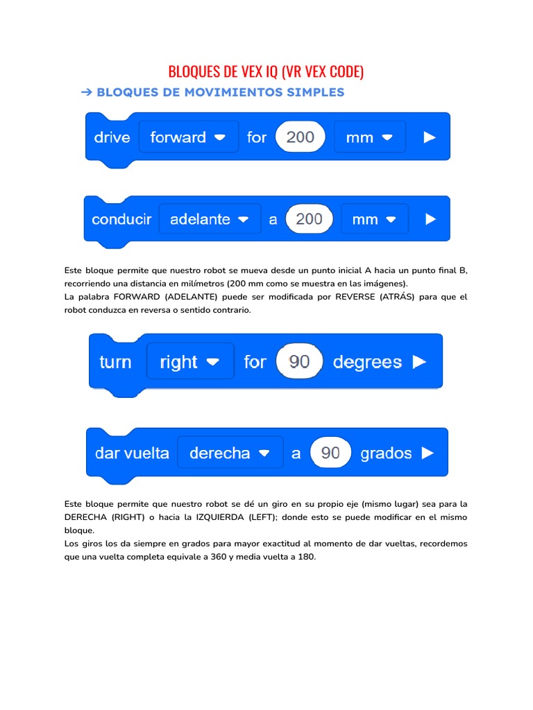 Bloques Vex | PDF | Informática | Tecnología