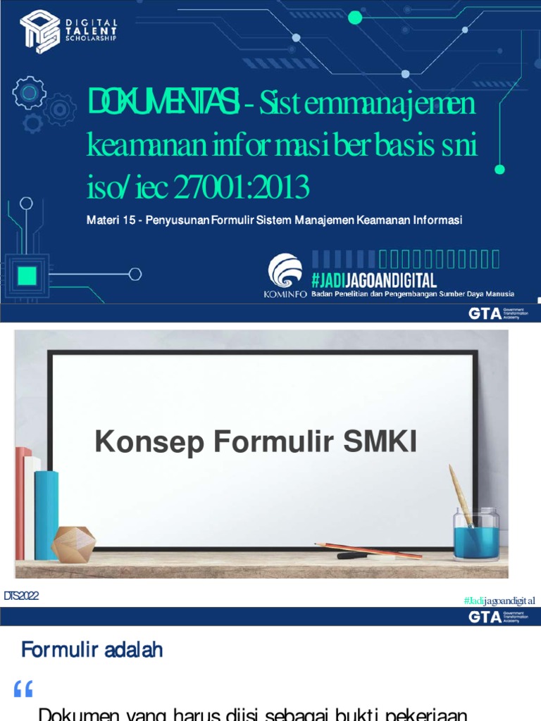 Materi 14 - Dokumentasi - Penyusunan Formulir SMKI | PDF | Bisnis ...